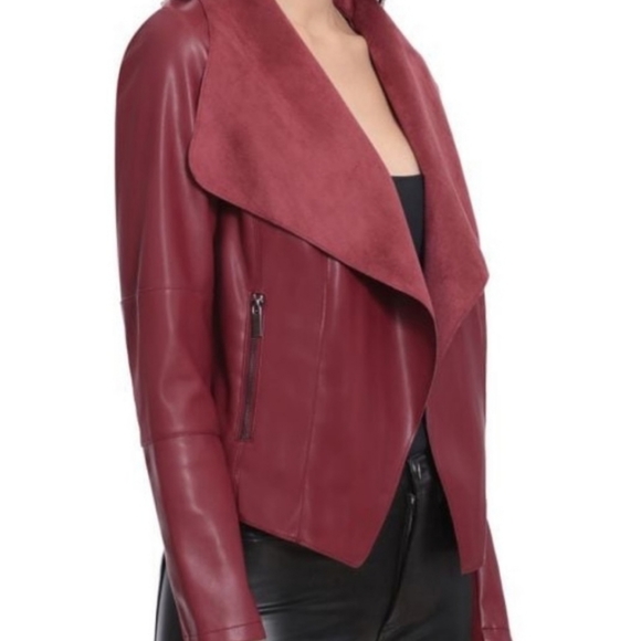 bagatelle | Jackets & Coats | X Red Faux Leather Shearling Jacket By ...